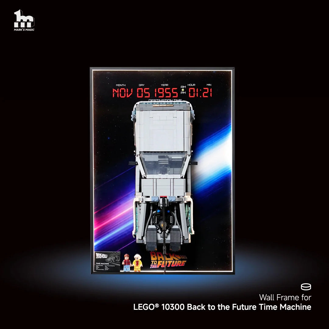 The best way to show off your Lego ICONS Back to the Future Time Machi