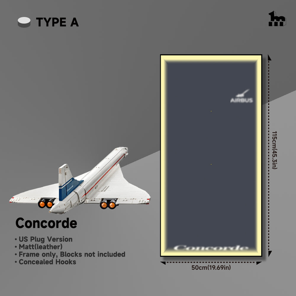 Wall Display Frames for LEGO® ICONS Concorde 10318
