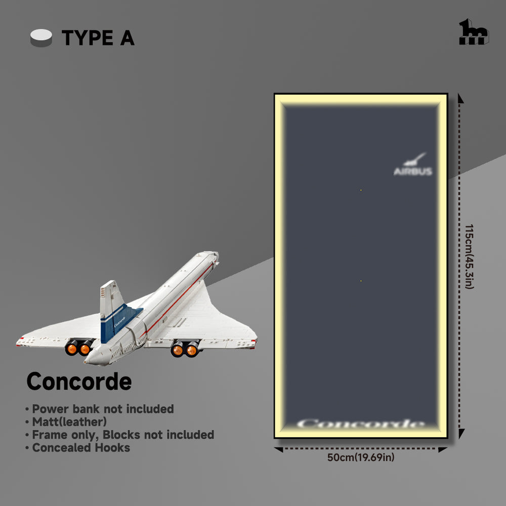 Wall Display Frames for LEGO® ICONS Concorde 10318