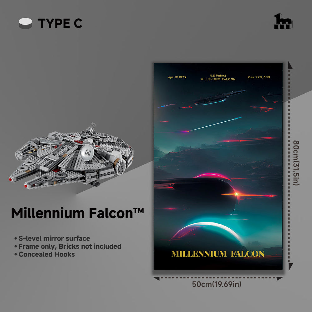 Wall Display frame for LEGO® STAR WARS™ 75257 Millennium Falcon™
