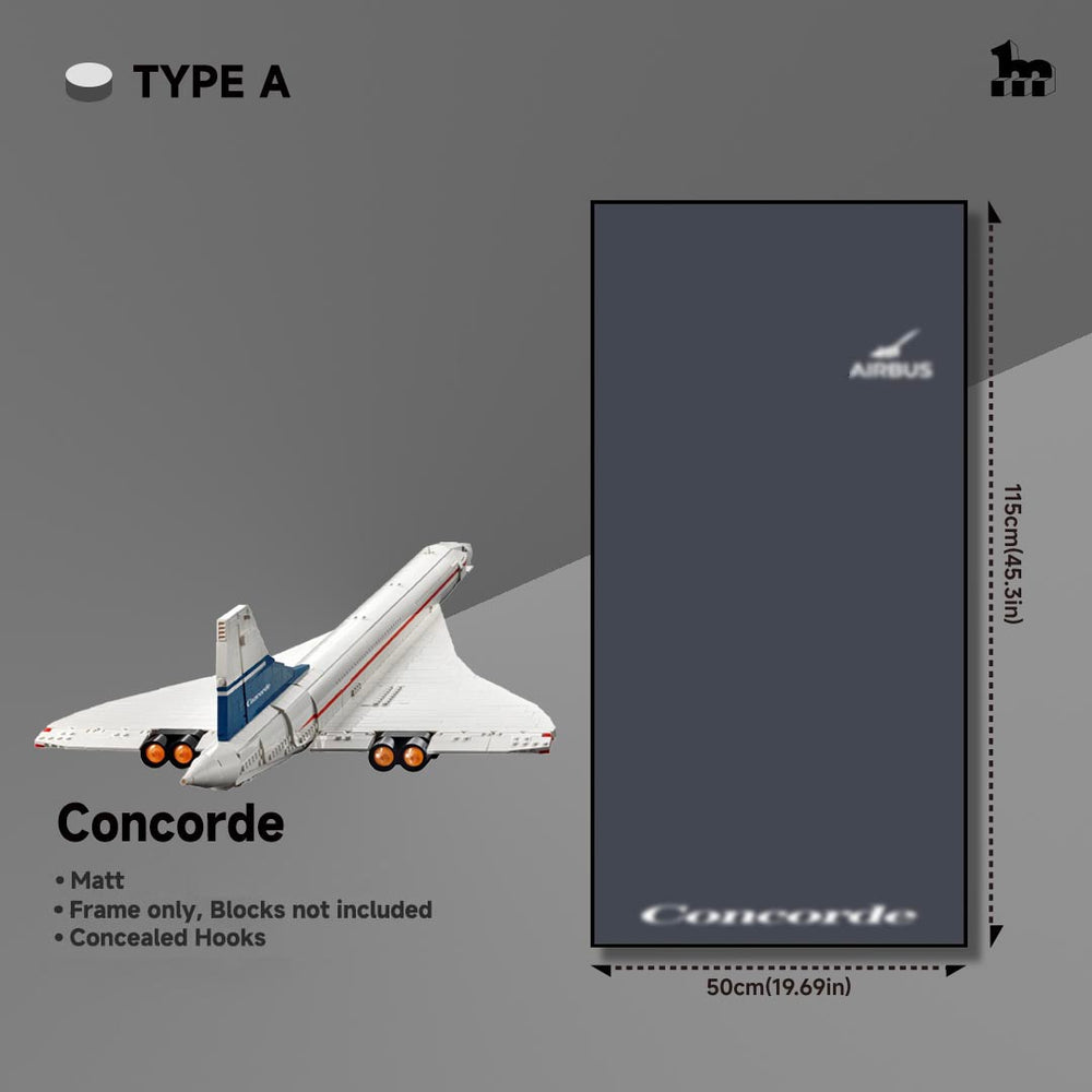 Wall Display Frames for LEGO® ICONS Concorde 10318