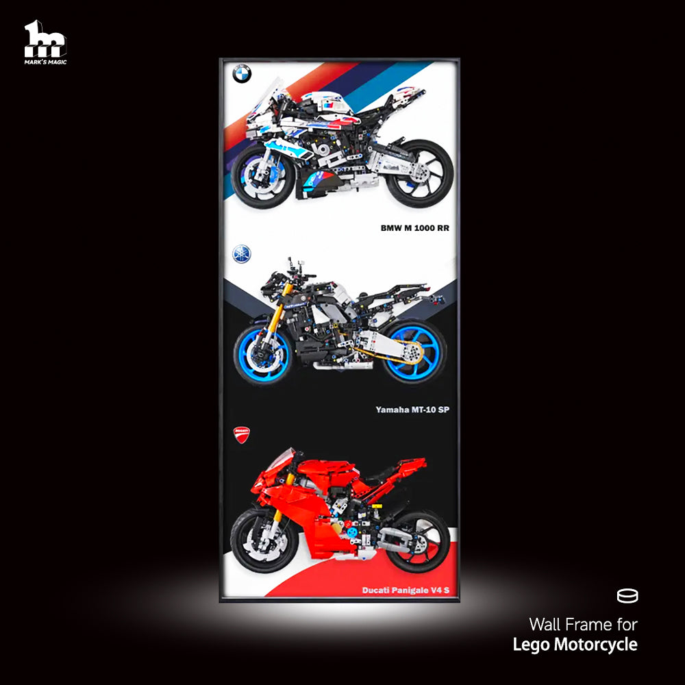 Wall Display Frames For Lego® 42130 42202 42159 Motorcycle