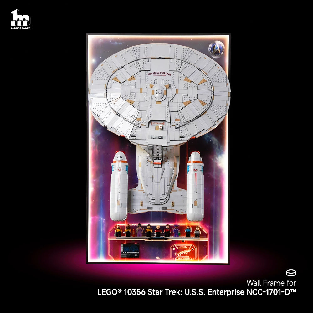 Wall Display frame for LEGO® ICONS 10356 Star Trek: U.S.S. Enterprise