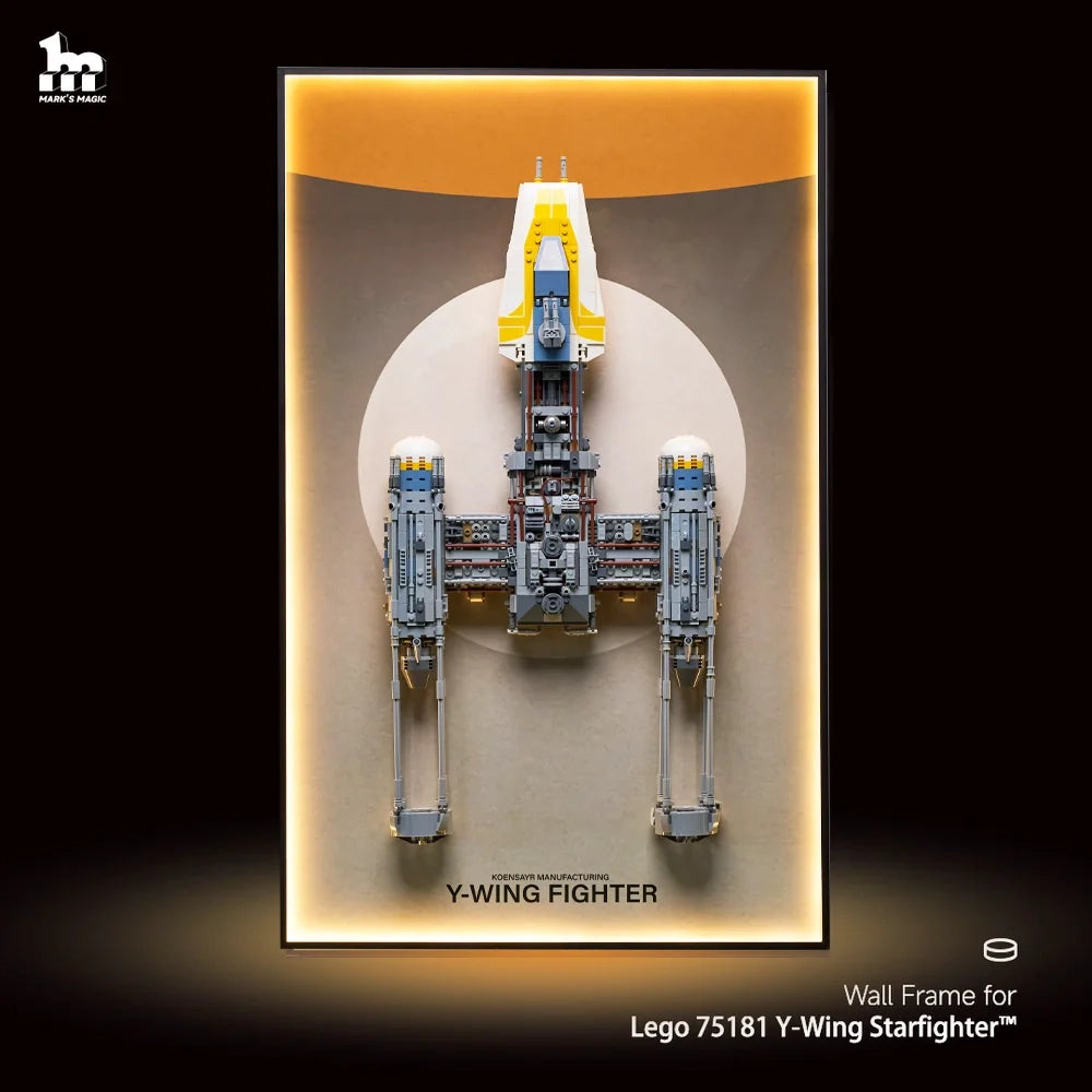 Wall Display Frame for LEGO® Star Wars 75181 Y-Wing Starfighter™