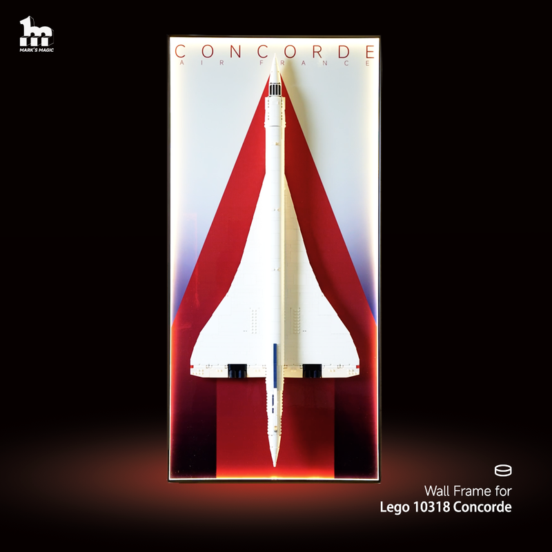 Wall Display Frames for LEGO® ICONS Concorde 10318