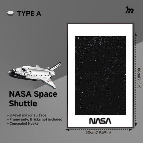 Wall Display Frame for LEGO® ICONS NASA Space Shuttle 10283