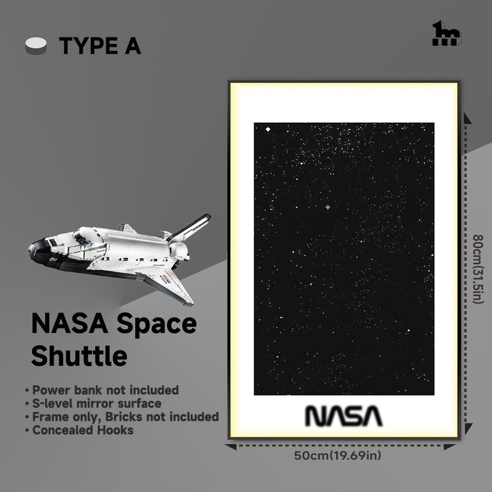 Wall Display Frame for LEGO® ICONS NASA Space Shuttle 10283