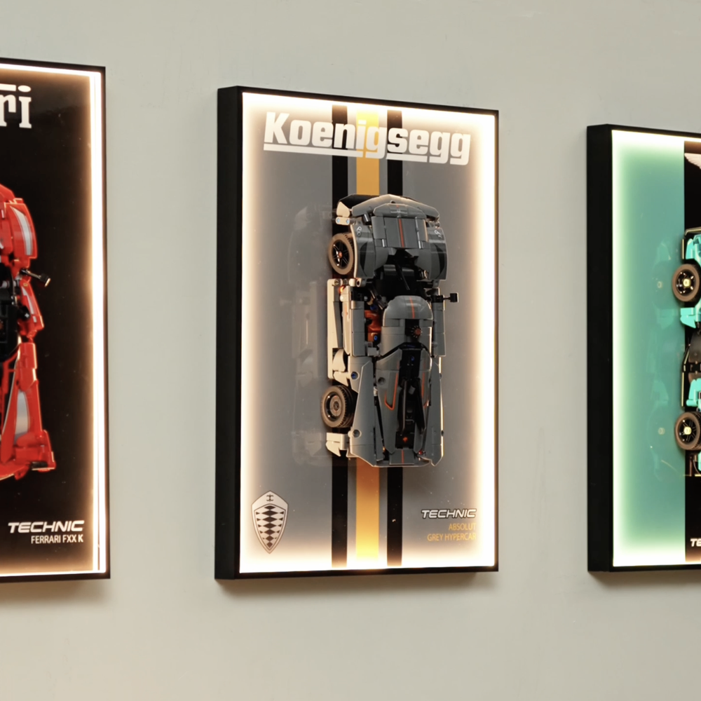 Wall Display frame for LEGO® Technic™ 42173 Koenigsegg Jesko Absolut G