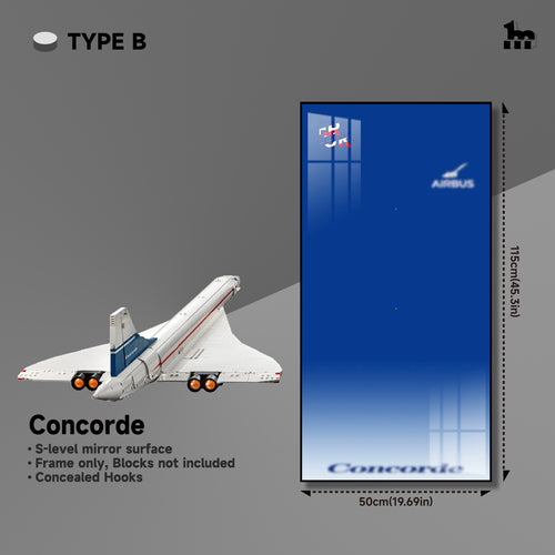 Wall Display Frames for LEGO® ICONS Concorde 10318
