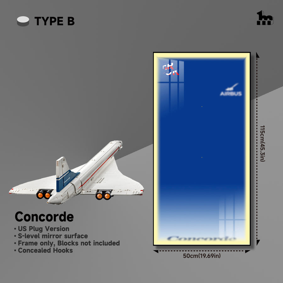 Wall Display Frames for LEGO® ICONS Concorde 10318