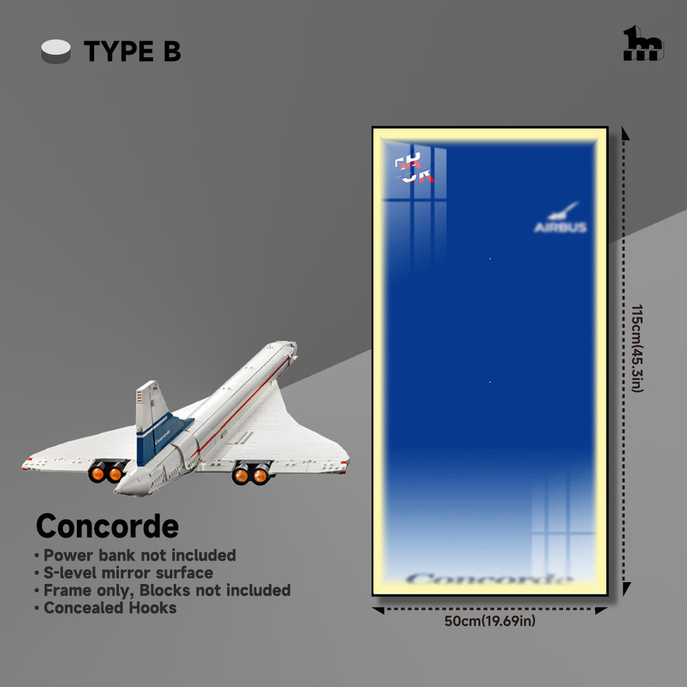 Wall Display Frames for LEGO® ICONS Concorde 10318
